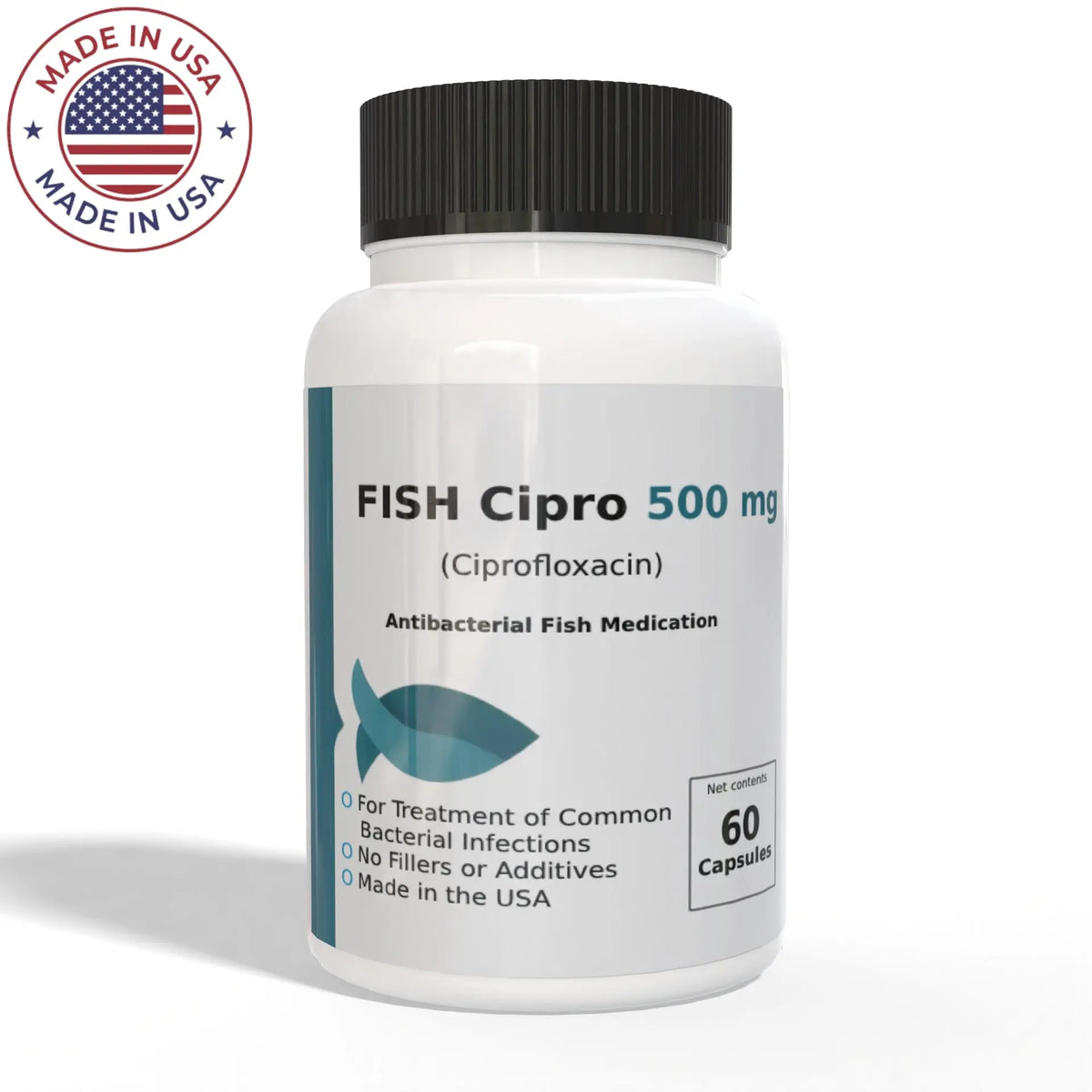 Fish Ciprofloxacin 500 mg 30 Capsules - 60 Capsules | Fish Antibiotics ...
