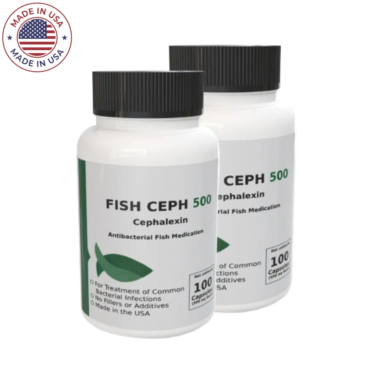 Fish Flex Forte - Cephalexin 500 mg 100 Capsules 2 Pack | Free shipping ...