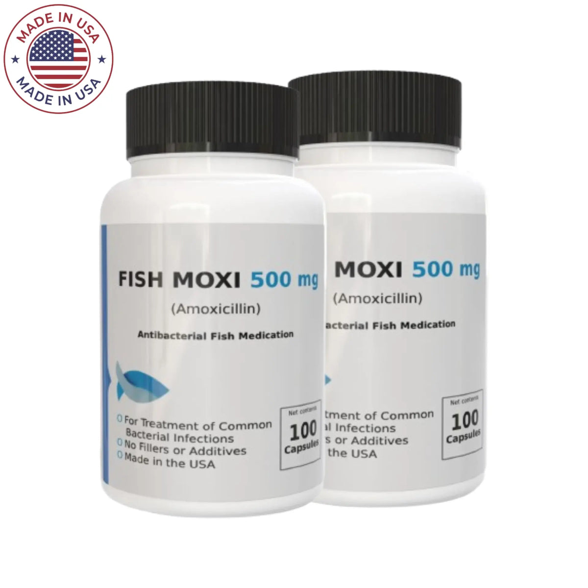 Fish Mox Forte 500 100 Capsules 3 Packs : Trusted Pet Pharmacy ...