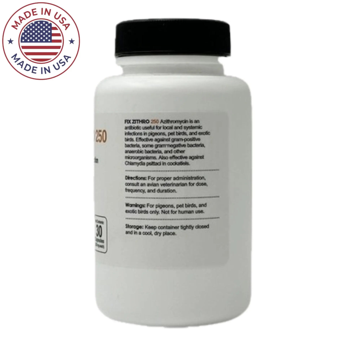 Bird And Fish Zithro - Azithromycin 250 mg - 30 Tablets | Thefishaid ...
