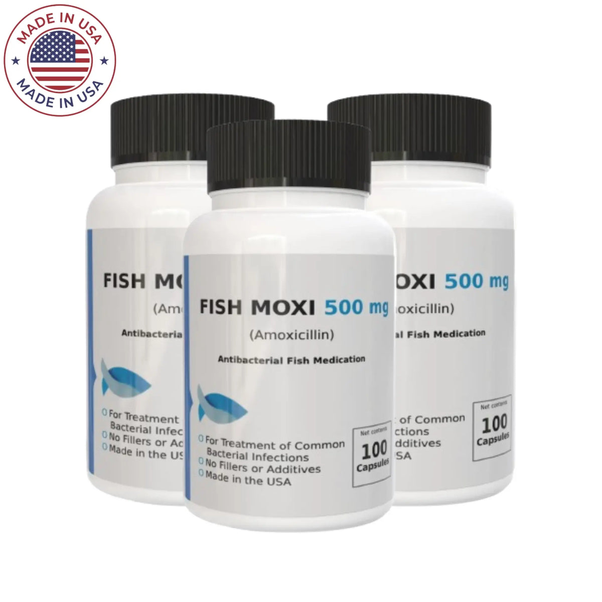 Fish mox forte 500 mg 100 Capsules 3 Packs | Free Shipping | Thefishaid ...